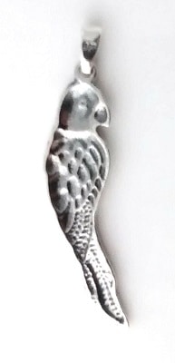 Silver Parrot Pendant - StonesandSilver